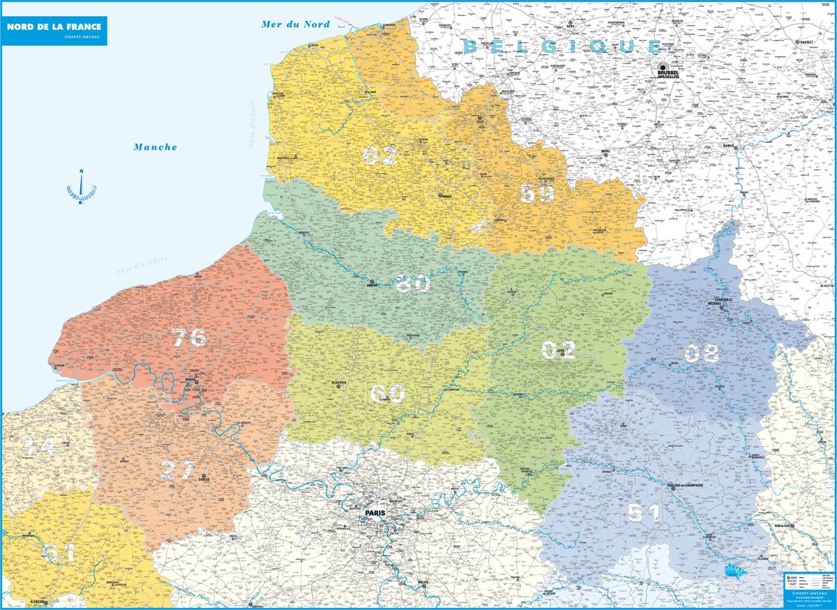 Carte Nord De La France Ravet Anceau Carte Nord De La France Ravet Anceau